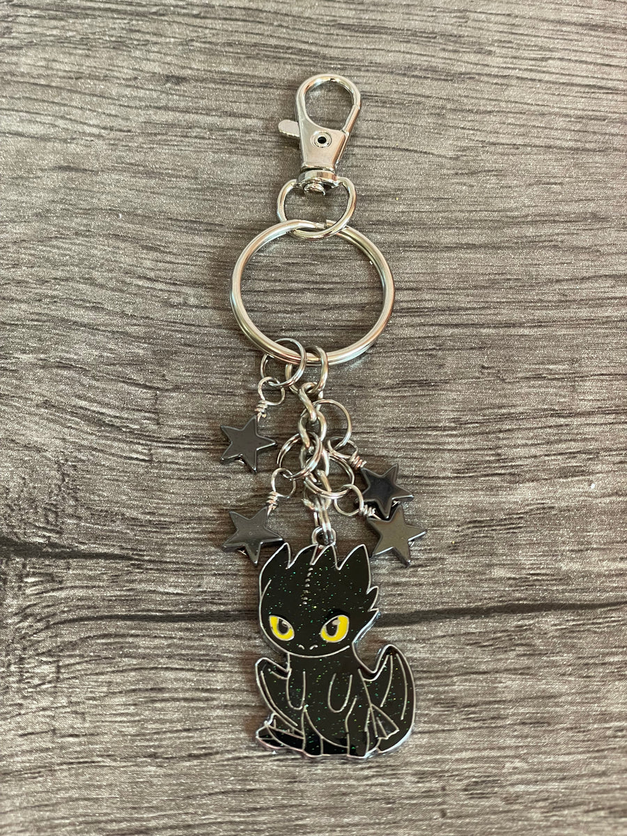 Obsidian Dragon Keychain – Bonefish Design Studio